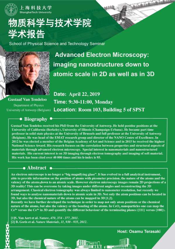 Advanced Electron Microscopy: imaging nanostructures down to atomic ...