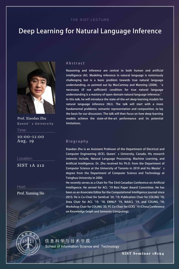 Deep Learning for Natural Language Inference