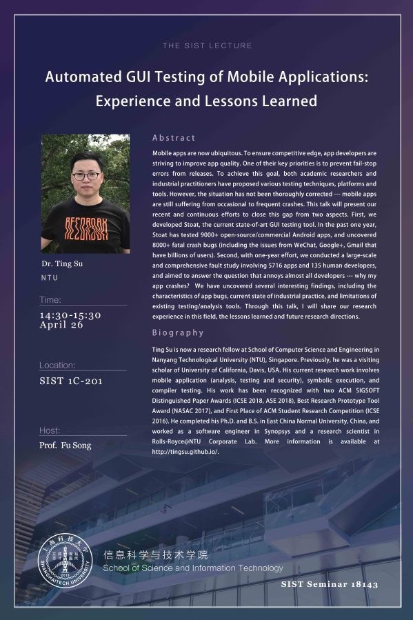Automated GUI Testing of Mobile Applications: Experience and Lessons ...
