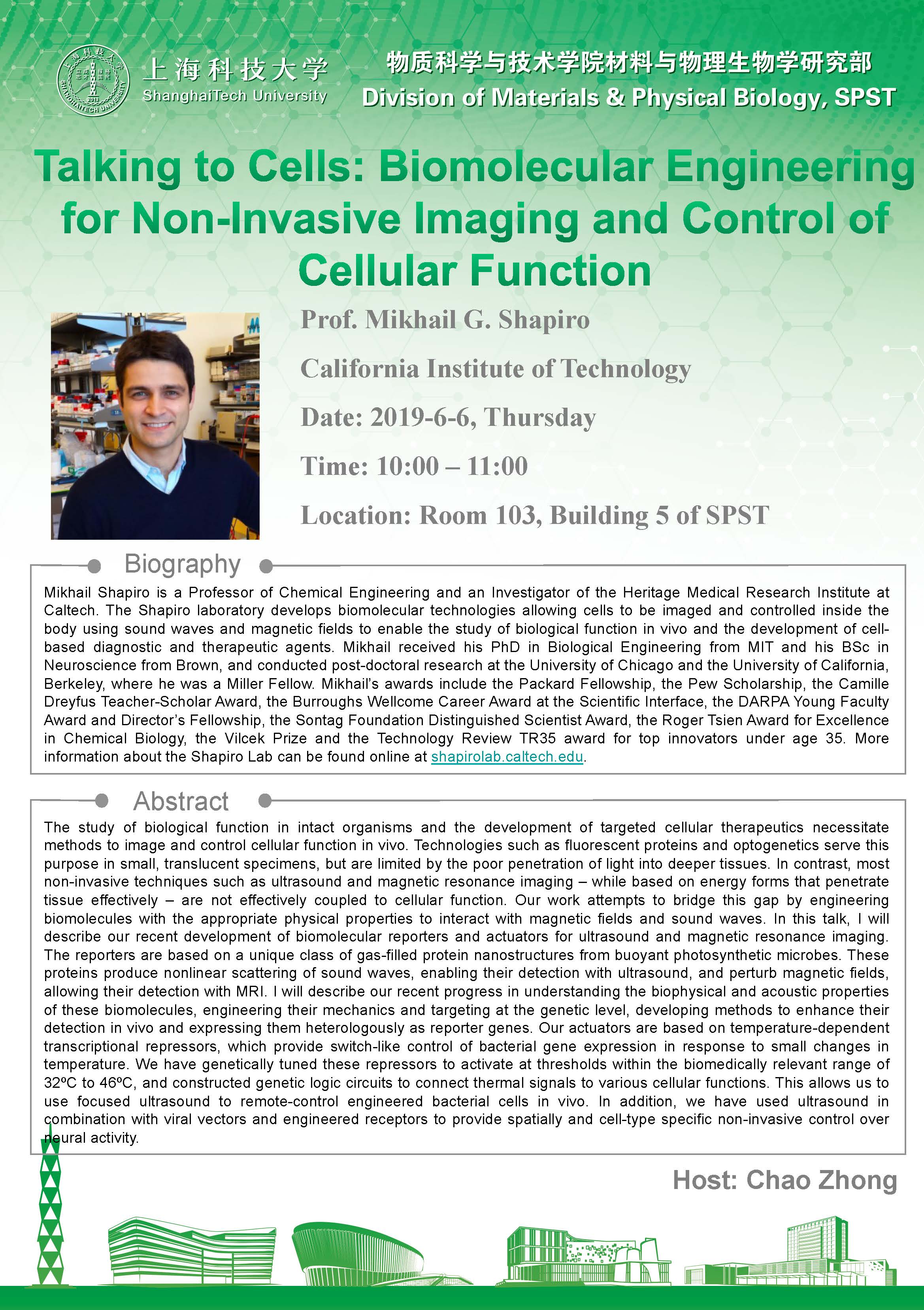 Talking to Cells: Biomolecular Engineering for Non-Invasive Imaging and ...
