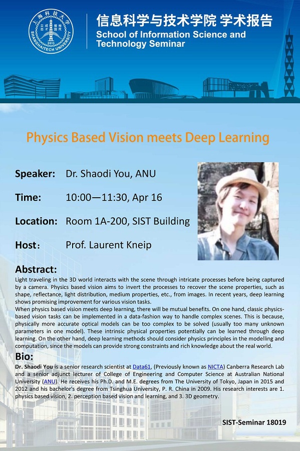 Physics Based Vision meets Deep Learning