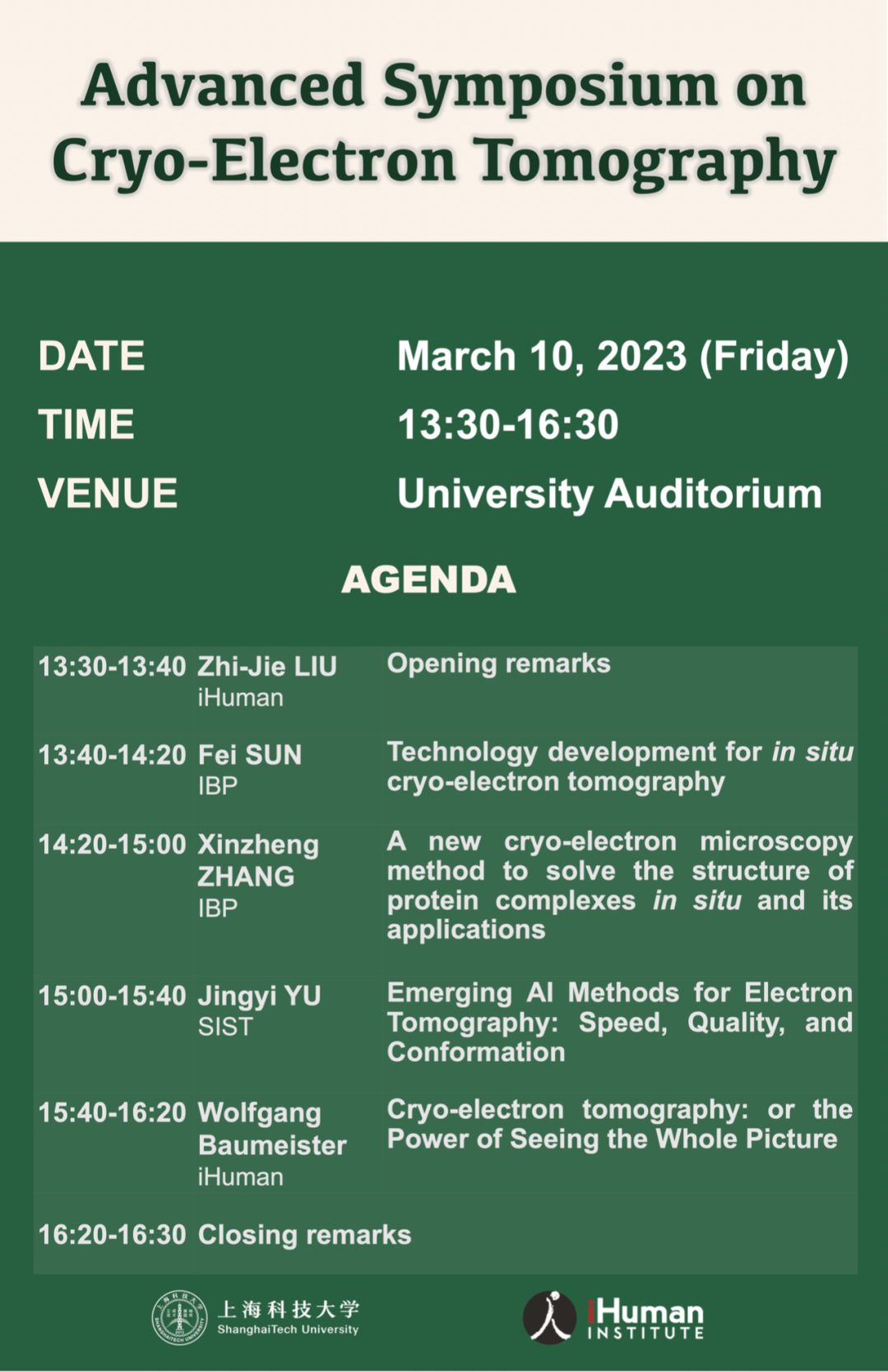 Advanced Symposium on Cryo-Electron Tomography